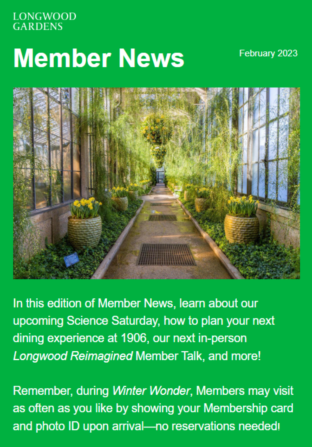 Members-only eNewsletter | Longwood Gardens